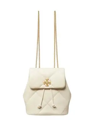 Tory Burch Kira Diamond Quilt Small Backpack - Warm White