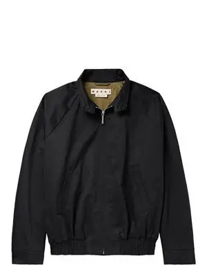 Marni Cotton-gabardine Bomber Jacket - Black
