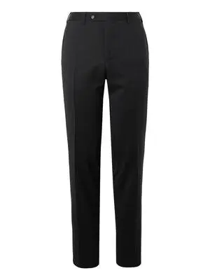 Canali Straight-leg Super 130s Wool Suit Trousers - Black
