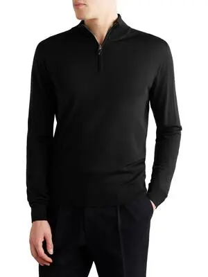 CANALI Nuvola Merino Wool Half-Zip Sweater