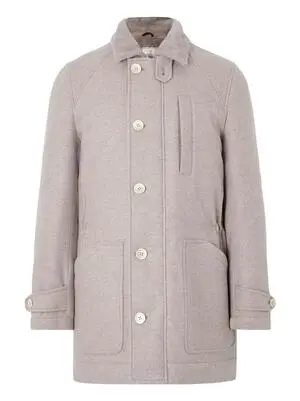 Brunello Cucinelli Shearling-lined Cashmere Coat - Neutrals