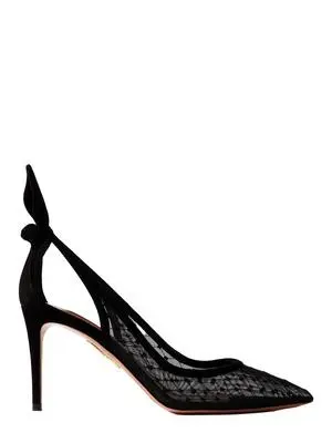 AQUAZZURA Bow Tie 85 Pumps - Black