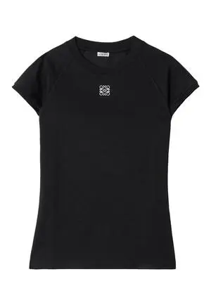 Loewe Anagram Embroidered T-shirt - Black