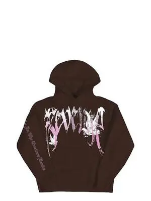 REVENGE Juice Wrld Graffiti Dove Hoodie - Brown