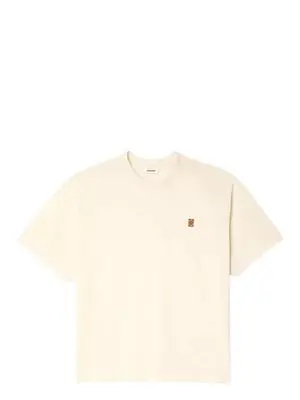 Sandro Leather Logo T-shirt - Neutrals