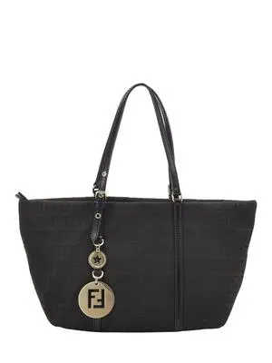 Fendi Zucchino Superstar Tote - Black