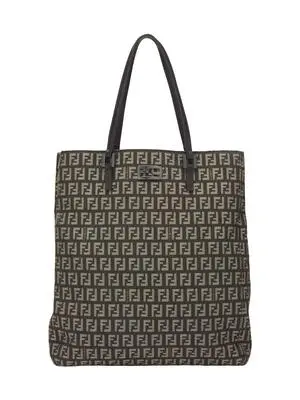 Fendi Zucchino Vertical Tote - Brown