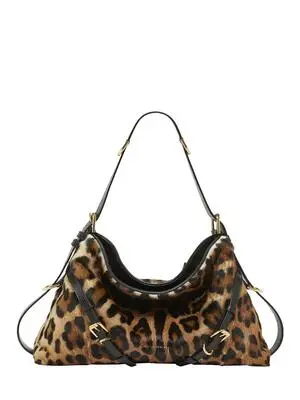 Givenchy Voyou Medium -print Shoulder Bag - Leopard