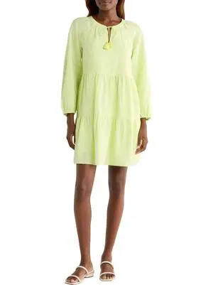 Tommy Bahama Coastalina Long Sleeve Tiered Mini Dress - Energy