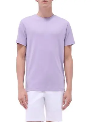 Bugatchi Hank Solid Pima Cotton T-shirt Lilac