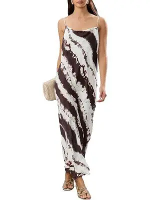NEXT Printed Slip Dress - Brown