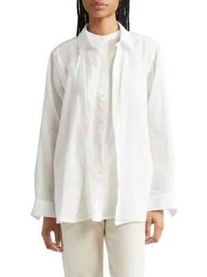 TOTEME Double Collar Button-up Shirt - White