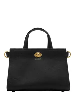 Burberry Mini Cotswolds Leather Tote - Black
