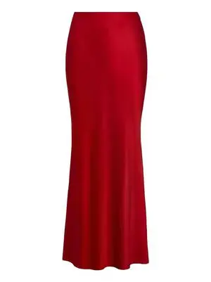THE SEI Slip Midi Skirt - Red