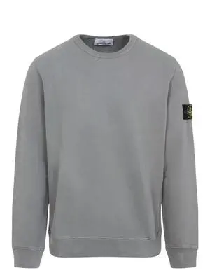 Stone Island Logo-patch Crew-neck Sweater - Grey