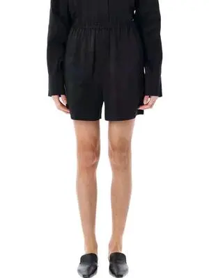 Loulou De Saison Adonia Elasticated-waistband Shorts - Black