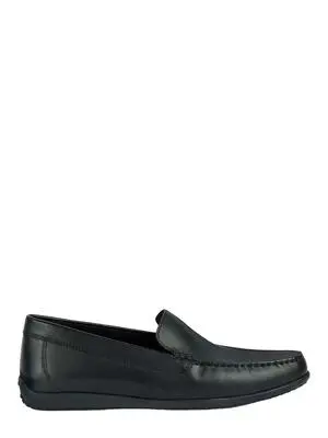 Geox Ascanio Leather Loafers - Black