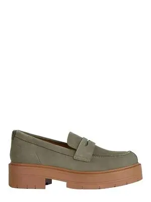 Geox Platform Penny Loafers - Green