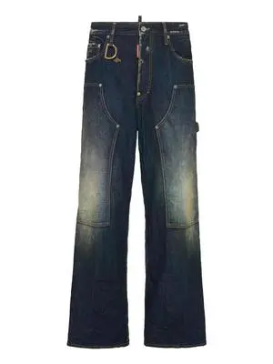 Dsquared2 Panelled Wide-leg Jeans - Blue