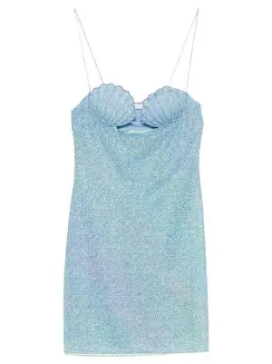Oseree Lumière Shell Mini Dress - Blue