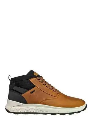 Geox Spherica 4x4 Abx Leather Sneakers - Brown