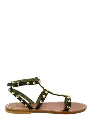 K.JACQUES Arelatepyr Studded Flat Sandals - Green