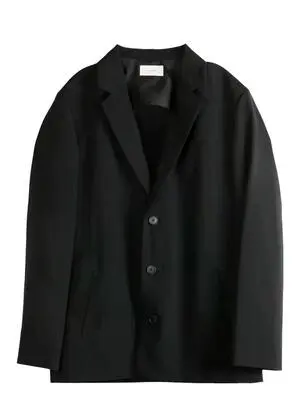 THE ROW Albert Three-button Notch-lapel Jacket - Black