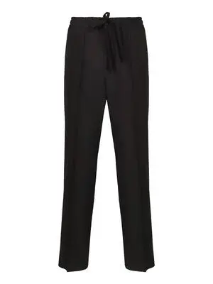 Valentino Garavani Virgin Wool Straight-leg Trousers - Black