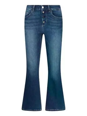 Liu Jo Bottom Up Jeweled-button Jeans - Blue