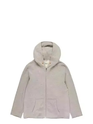 LES TIEN Raw-edge Zip Hoodie - Grey