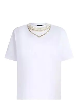 Liu Jo Rhinestone-embellished T-shirt - White