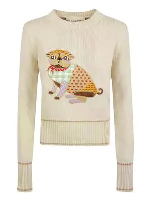 Valentino Garavani Embroidered Sweater - Neutrals