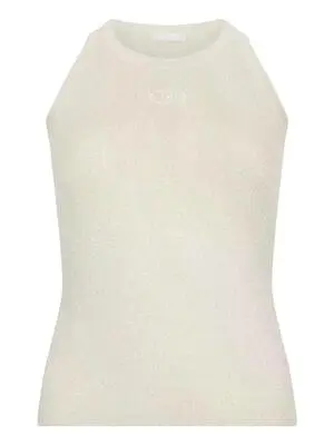 Liu Jo Logo-embroidered Top - Neutrals