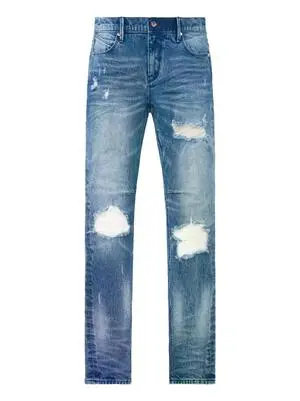 RtA Clayton Distressed Skinny Jeans - Blue