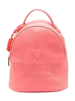Moschino Logo-embossed Backpack - Pink