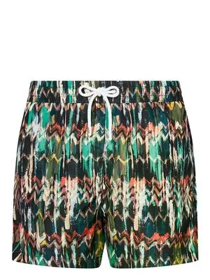 Missoni Zigzag-print Swim Shorts - Green
