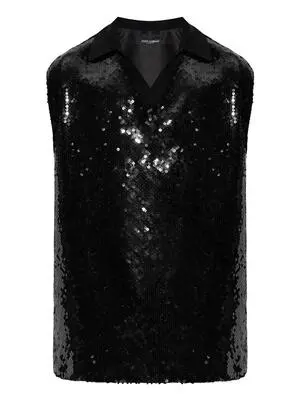 Dolce & Gabbana Sequin-embellished Top - Black