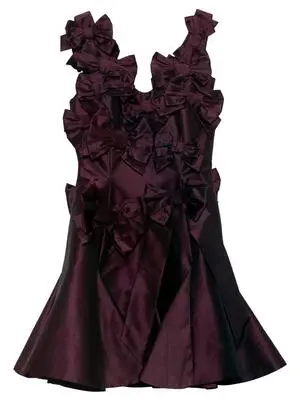 Viktor & Rolf Bow Bouquet Mini Dress - Purple