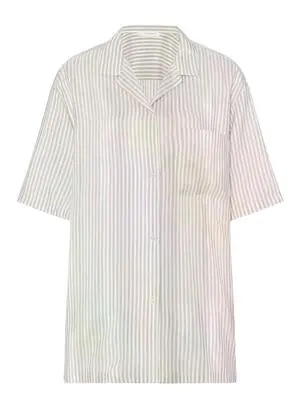 THE ROW Striped Short-sleeve Shirt - White