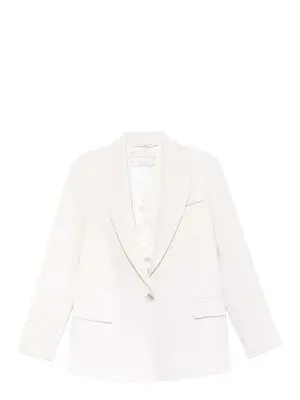 Peserico Single-breasted Blazer - Neutrals