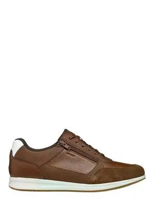 Geox Avery Leather Sneakers - Brown