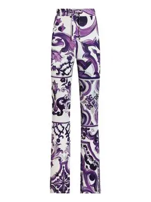DOLCE & GABBANA Graphic-Print Trousers