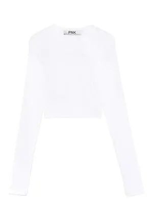 PNK Long-Sleeved Cropped Top