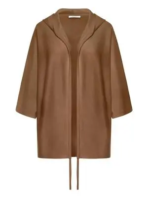Max Mara Hooded Wool Cardigan-coat - Brown