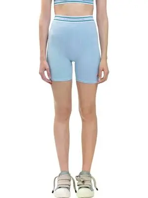 Casablanca Ribbed Seamless Shorts - Blue