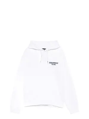 Dsquared2 Hooded Cotton Sweatshirt - White