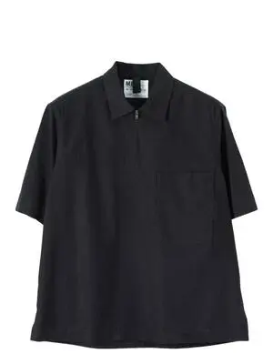 MARGARET HOWELL Half-zip Shirt - Black