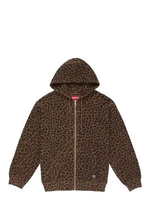 Supreme Hooded Zip Up Thermal Leopard