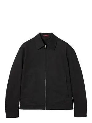 Gucci Cotton Twill Jacket With Web Detail - Black