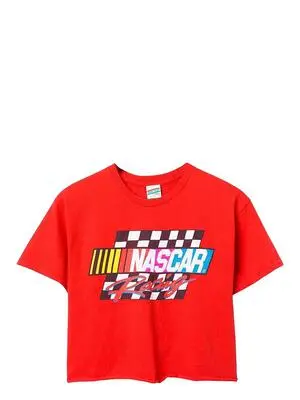 Junk Food Clothing Nascar Racing Crop Tee - Red